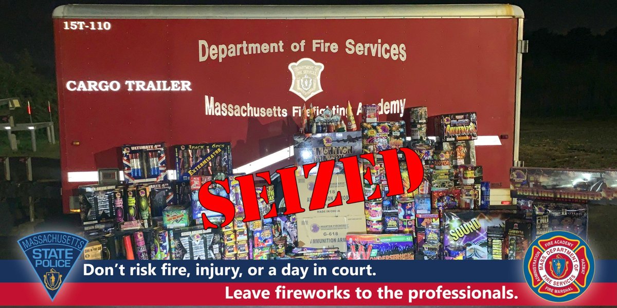 Massachusetts State Police Seize Thousands Of Illegal Fireworks As